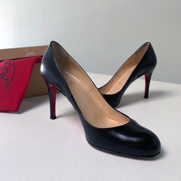 Christian Louboutin | Shoes | Christian Louboutin Black Kid Leather ...